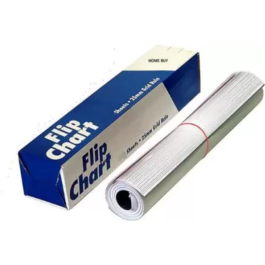 Flip Chart Paper Rolll Checked White Oddy