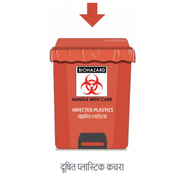 Plastic Pedal Dustbin Bio Medical Waste 25 Ltr Red